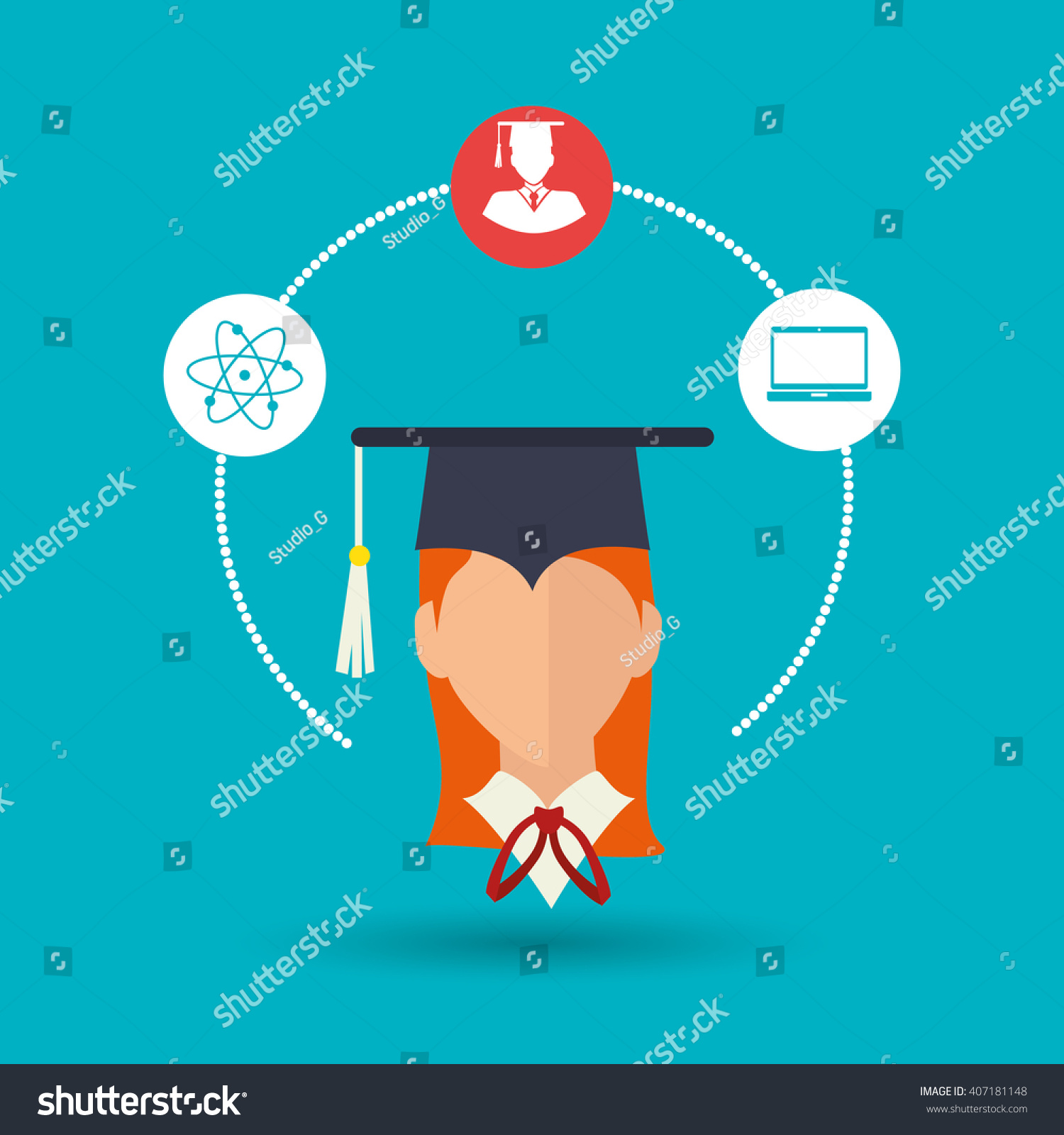 Academic Student Design Stock Vector (Royalty Free) 407181148 ...