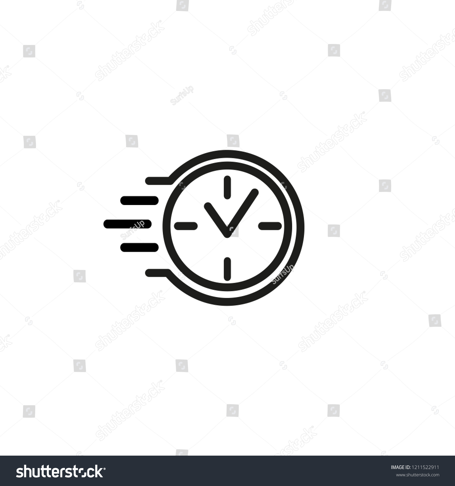 Accelerated Time Line Icon Deadline Countdown Stock Vector (Royalty ...