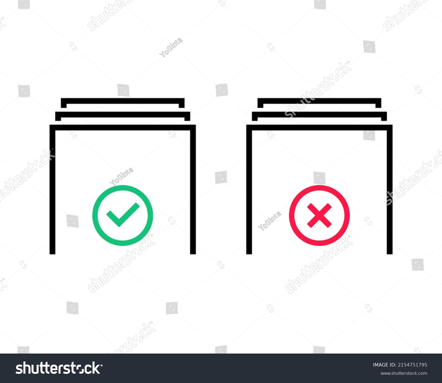 Accept Reject File Vector Iillustration Stock Vector (Royalty Free ...