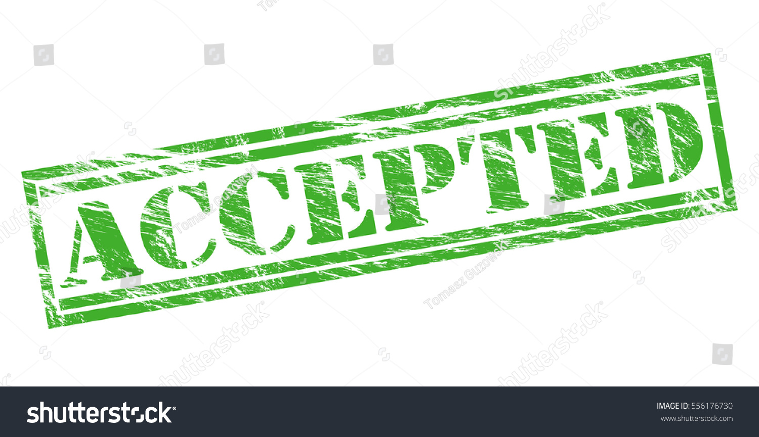 Accepted Green Vector Stamp On White Stock Vector (Royalty Free ...