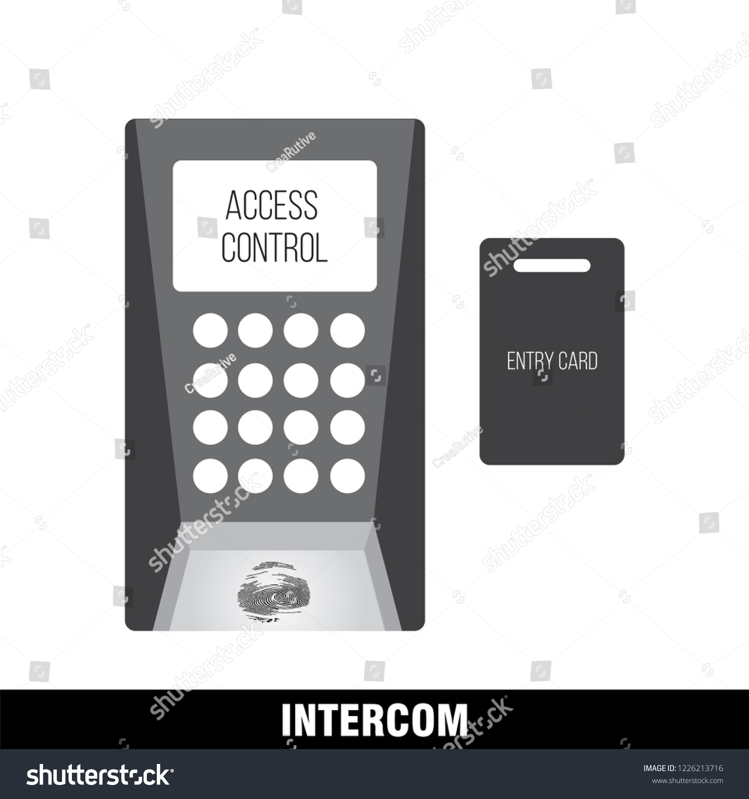Access Control Finger Security Card Doorlock: เวกเตอร์สต็อก (ปลอดค่า ...