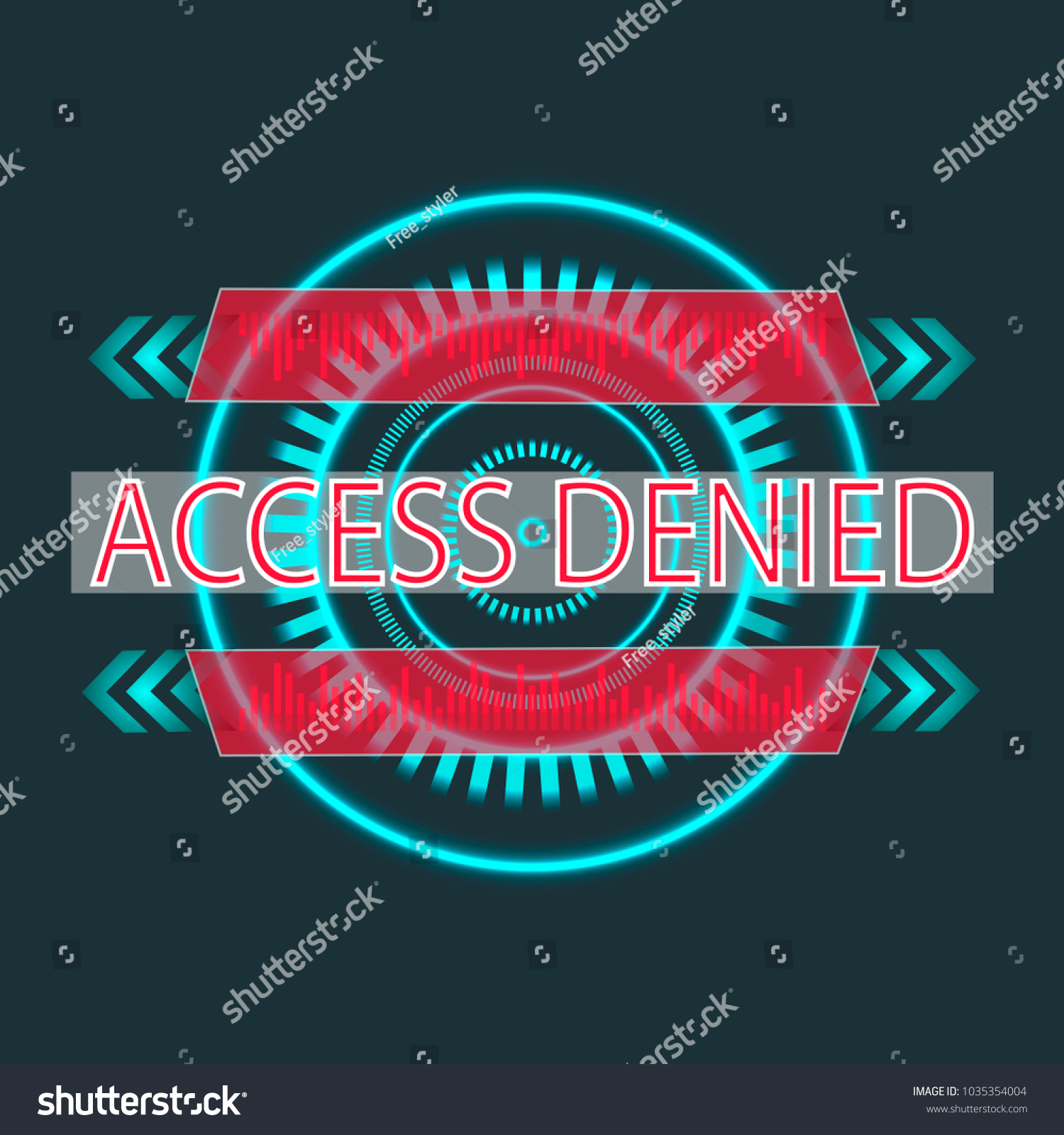 Access Denied Futuristic Digital Vector Illustration Stock Vector (Royalty Free) 1035354004 ...
