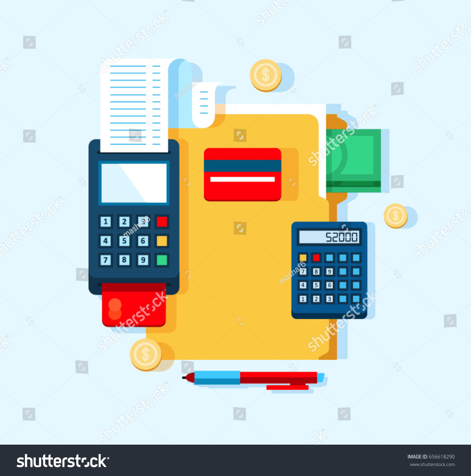 Accounting Bookkeeping Vector Illustration Stock Vector (Royalty Free ... Accounting Bookkeeping Vector Illustration Stock Vector (Royalty Free ...