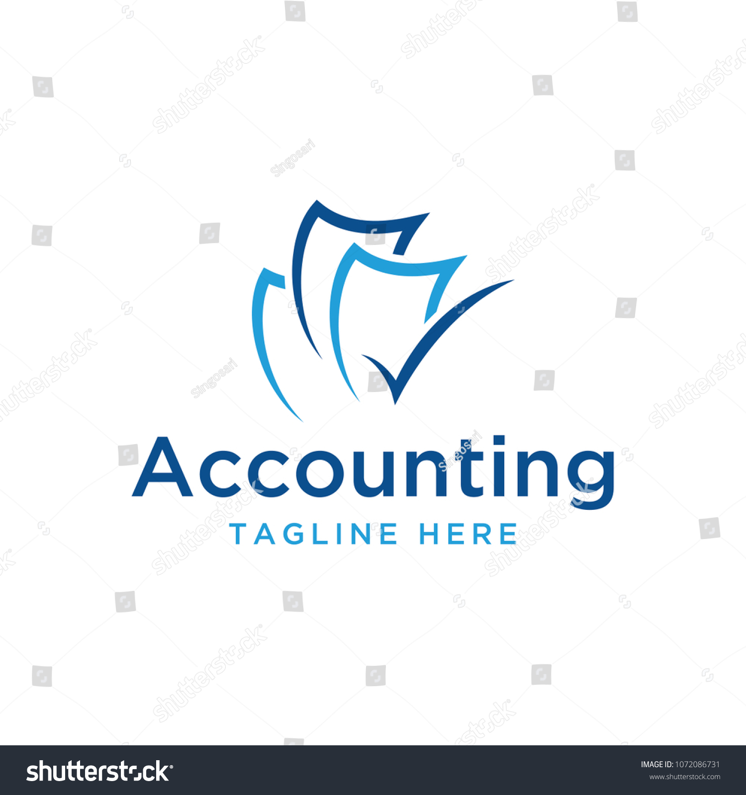 Accounting Logo Design Template Stock Vector (Royalty Free) 1072086731
