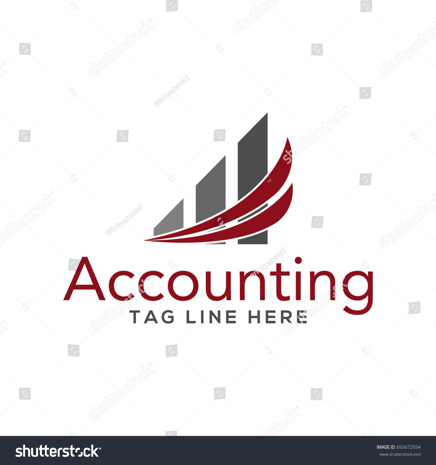 diseño del logotipo contable con gráfico: vector de stock (libre de ...