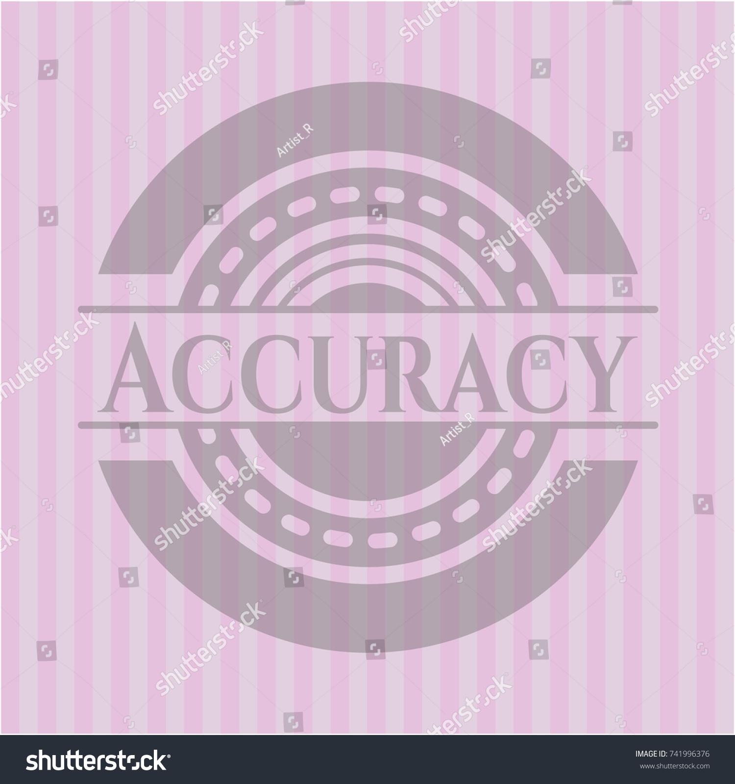 Accuracy Badge Pink Background Stock Vector (Royalty Free) 741996376