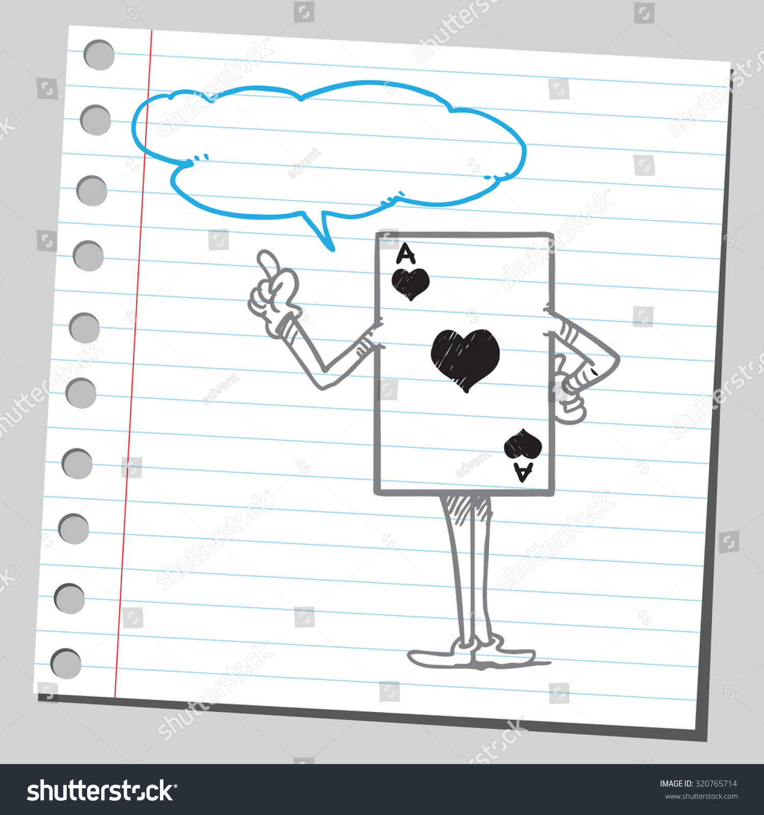 Ace Card Speaking Stock Vector (Royalty Free) 320765714