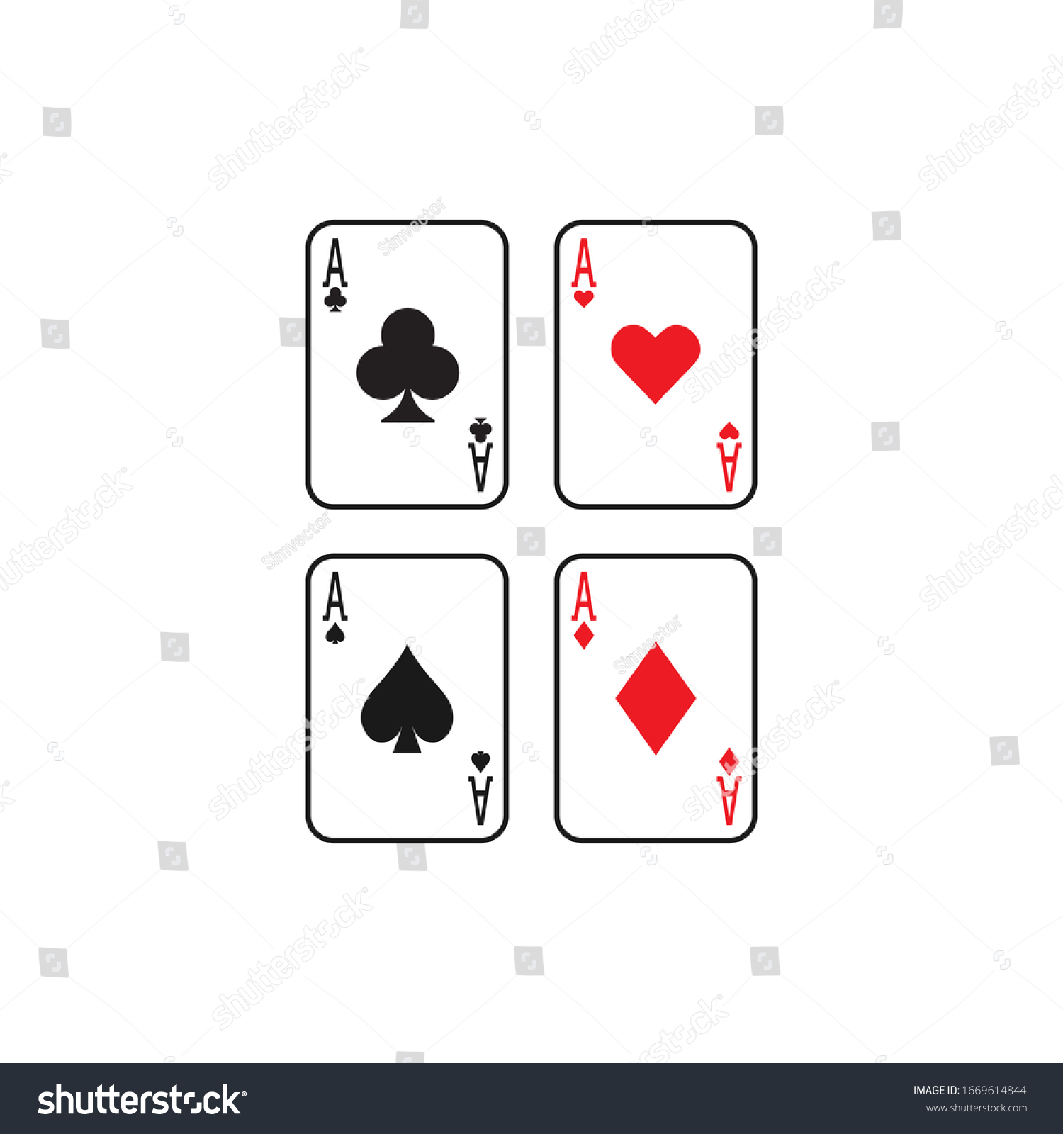 Ace Playing Card Graphic Design Template: vetor stock (livre de ...