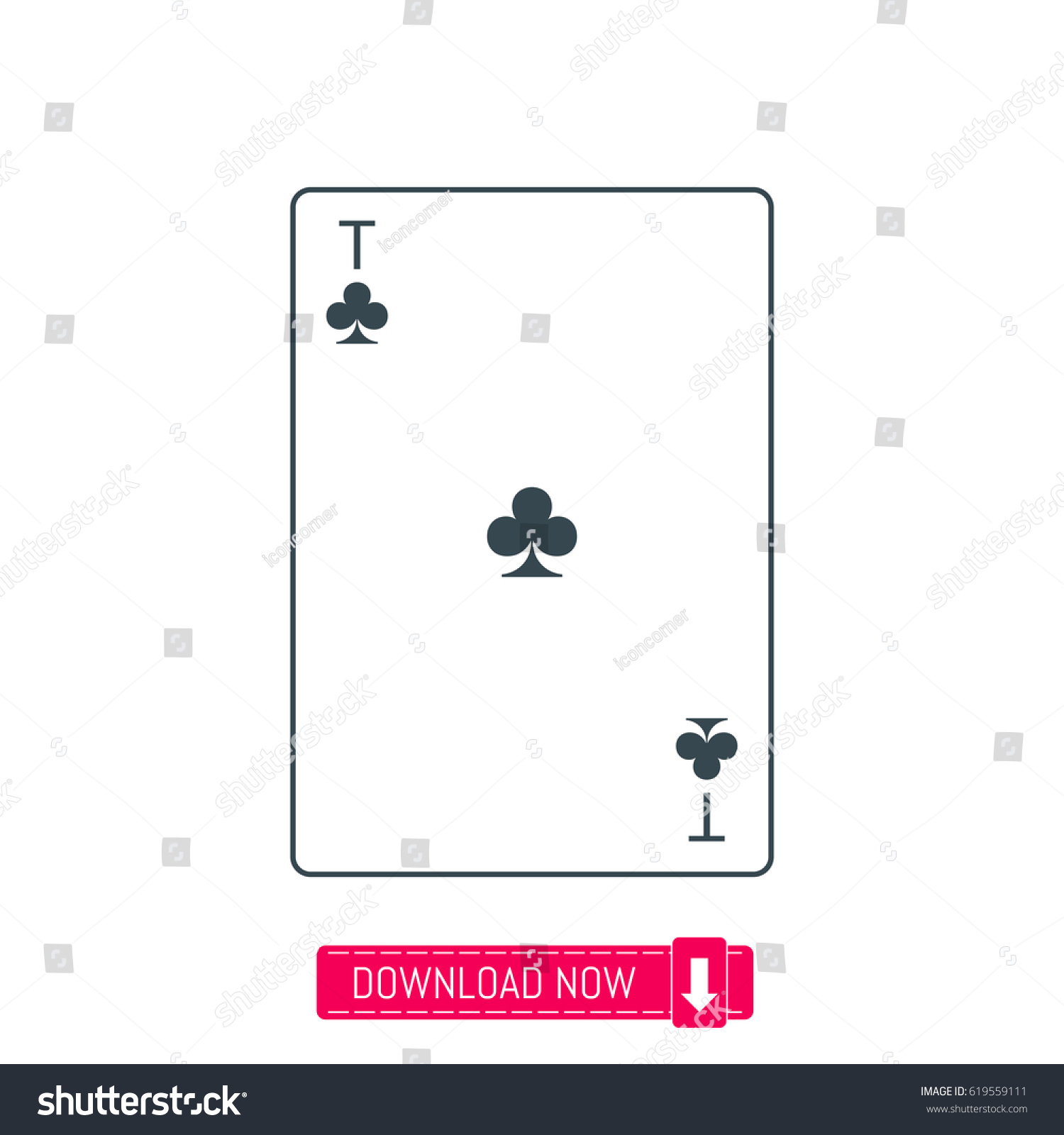 Ace Playing Card Icon Vector Stock Vector (Royalty Free) 619559111 ...