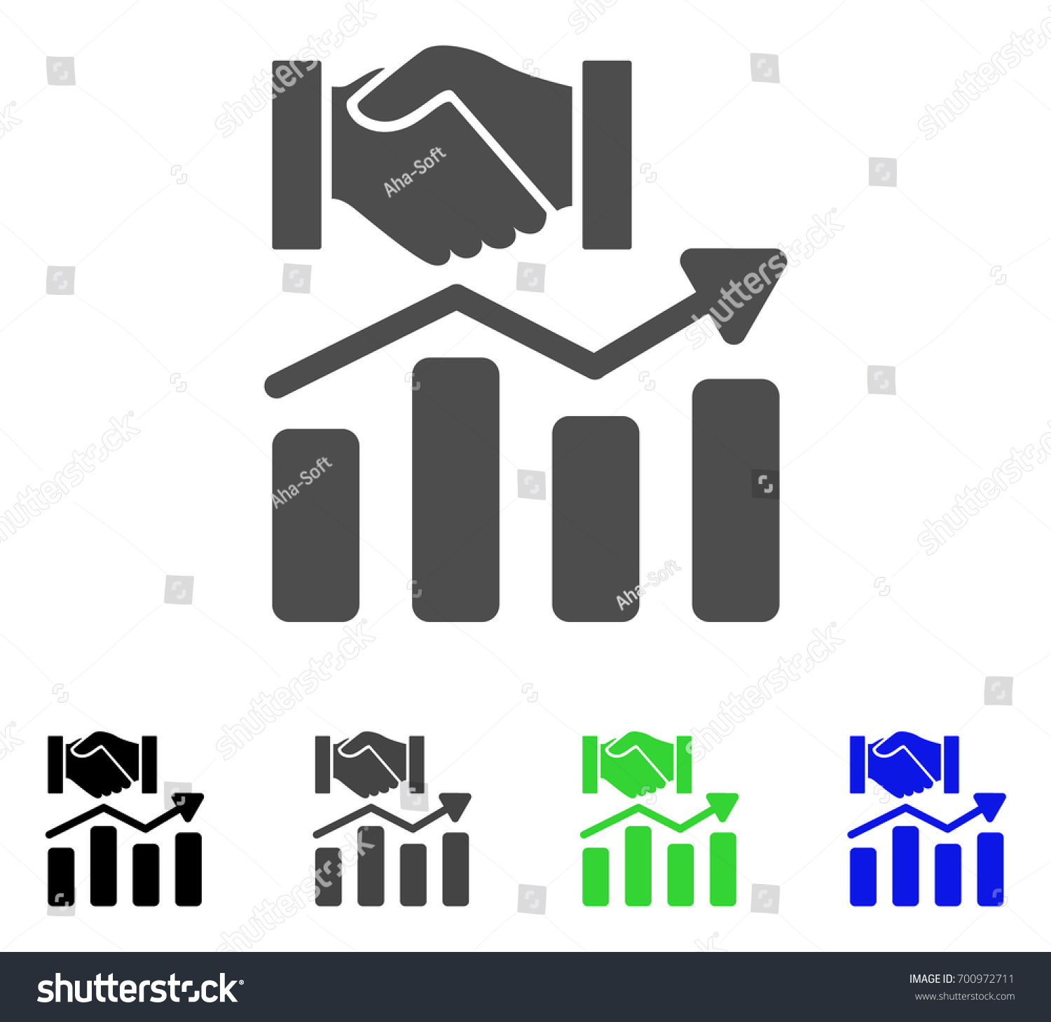Acquisition Hands Graph Trend Flat Vector Stock Vector (Royalty Free ...