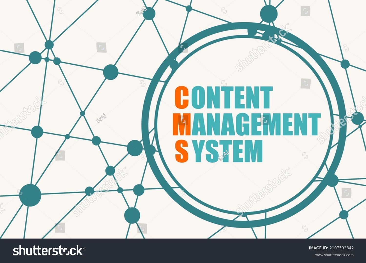 Acronym Cms Content Management System Circle Stock Vector (Royalty Free ...