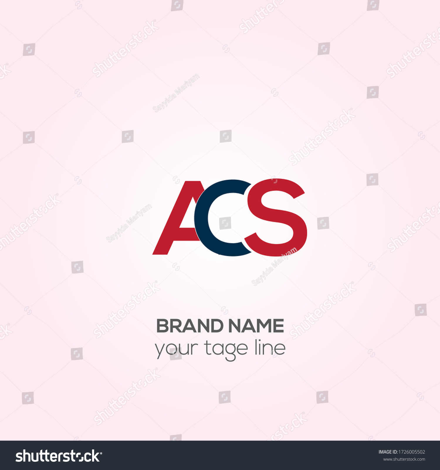 Acs Vector Logo Design Acs Creative Stock Vector (Royalty Free ...