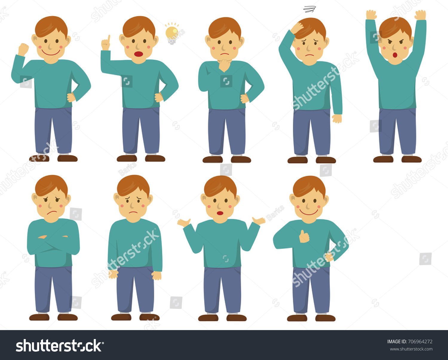 Action Gesture Pattern Stock Vector (Royalty Free) 706964272 | Shutterstock