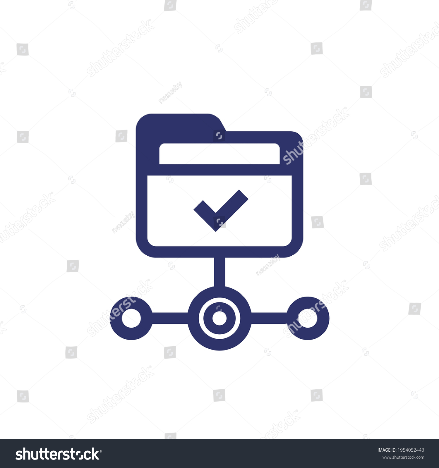 Active Directory Folder Icon On White Stock Vector (Royalty Free ...