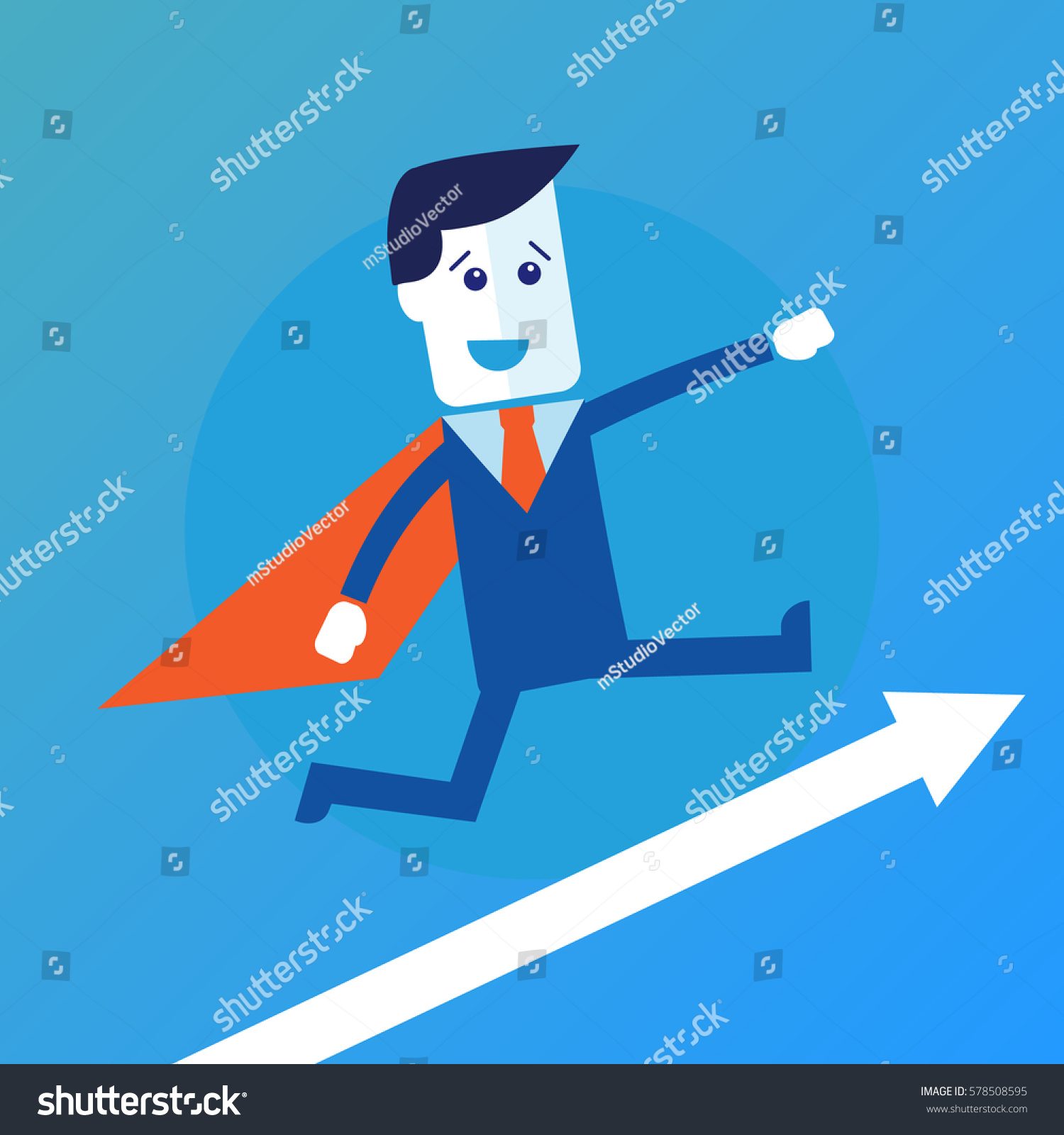 Active Running Man Vector Illustration Running Stock Vector (Royalty ...