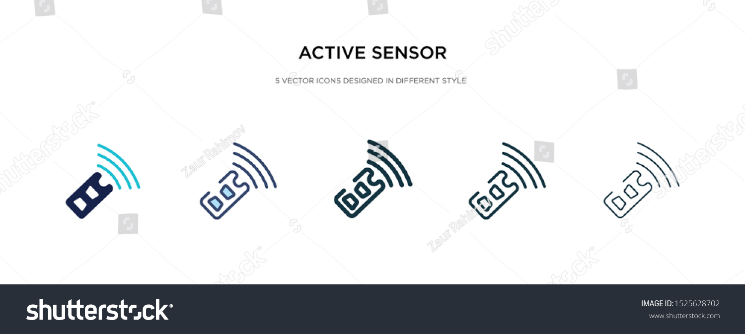 Active Sensor Icon Different Style Vector: vector de stock (libre de ...