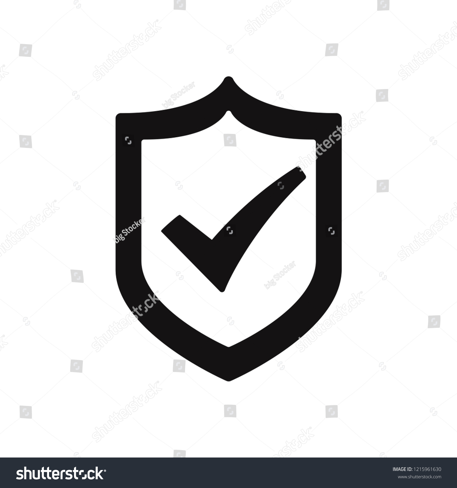 Active Shield Vector Icon Stock Vector (Royalty Free) 1215961630