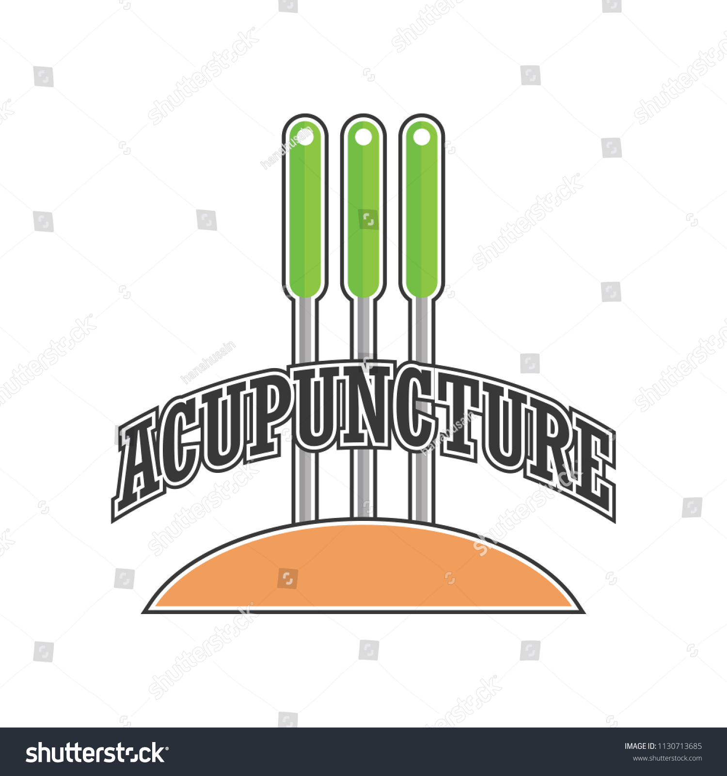 Acupuncture Therapy Logo Vector Illustration Stock Vector (Royalty Free ...