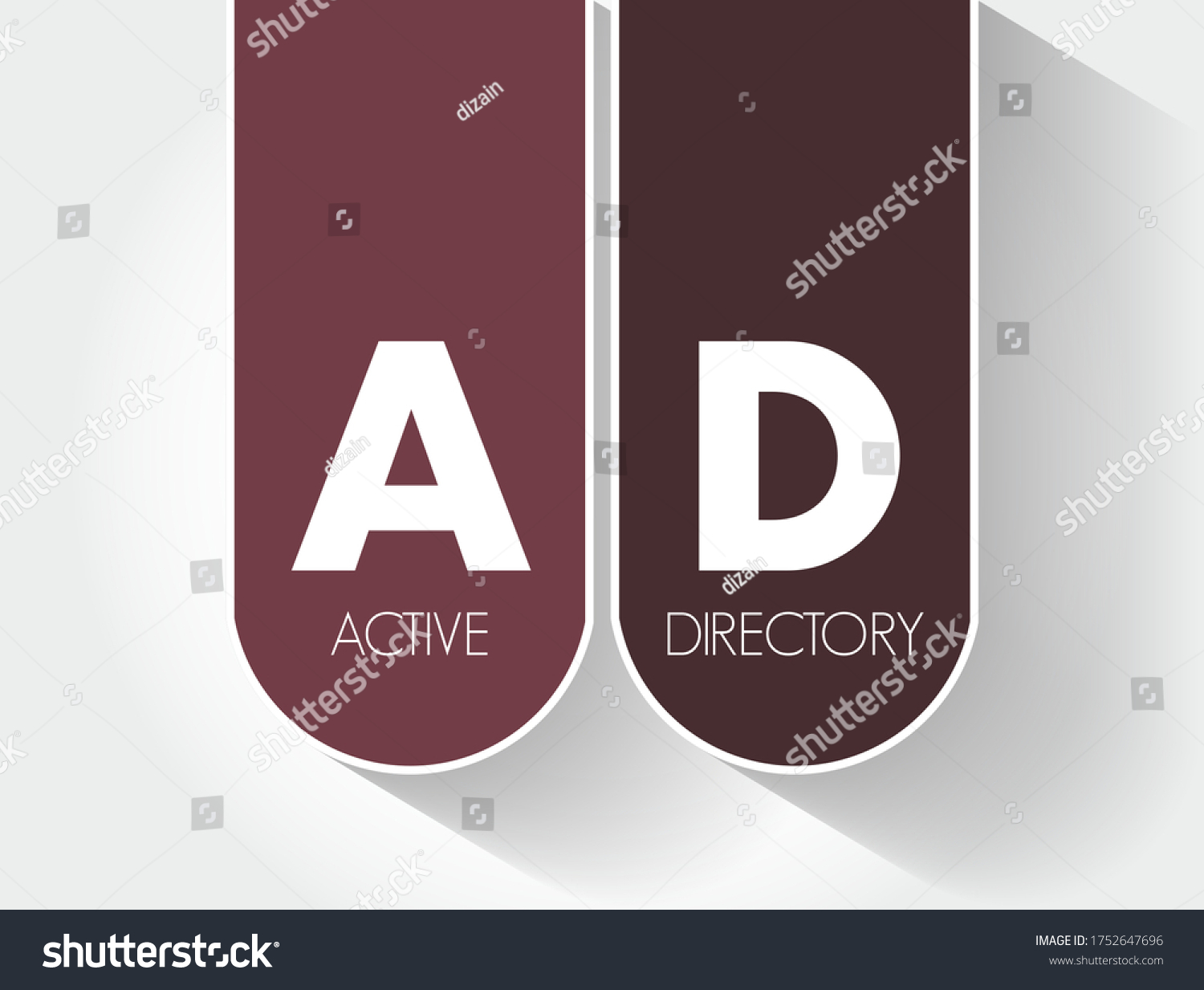 Ad Active Directory Acronym Technology Concept Stock Vector (Royalty ...