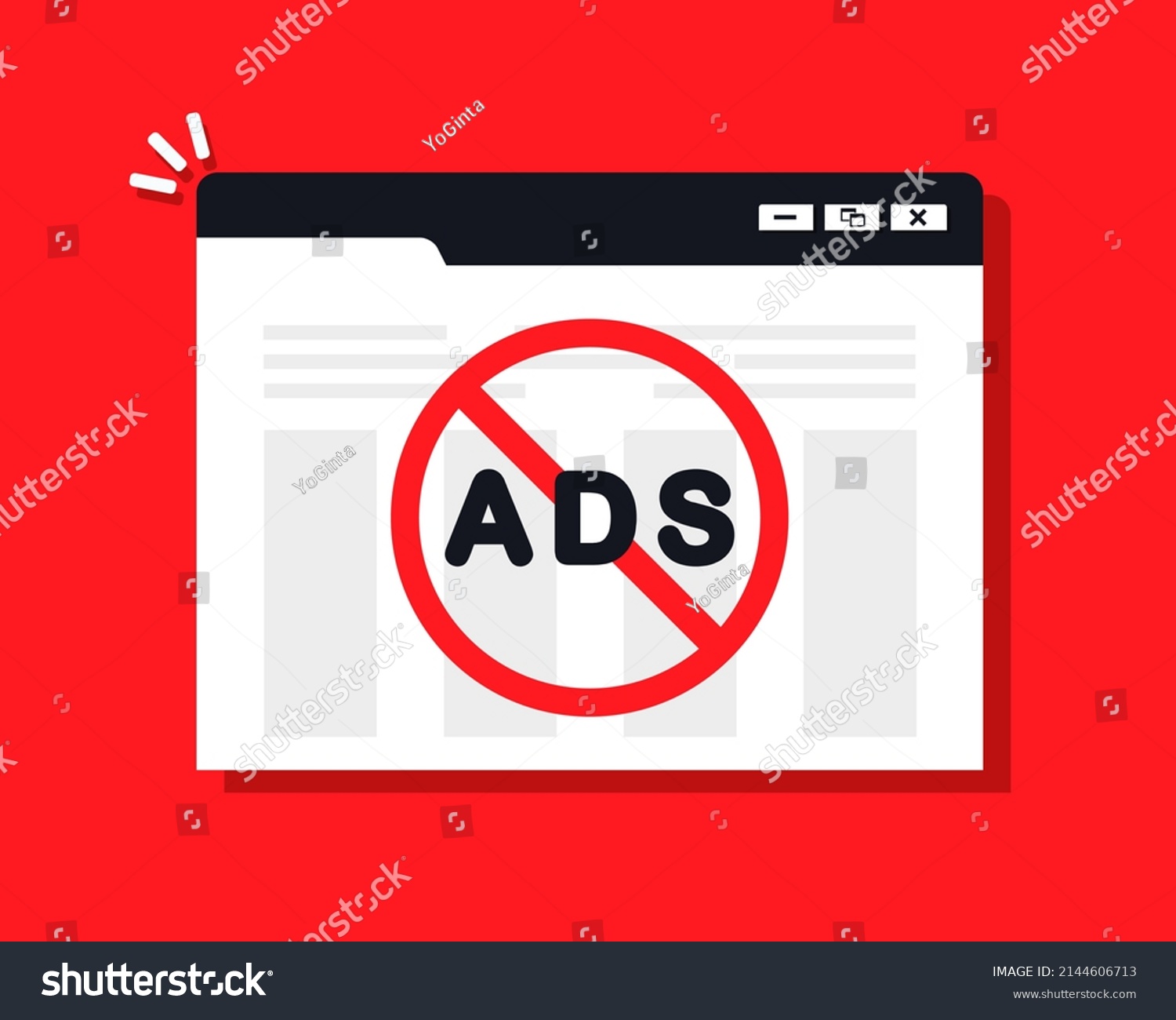 Ad Blocker Symbol Vector Illustration Stock Vector (Royalty Free ...