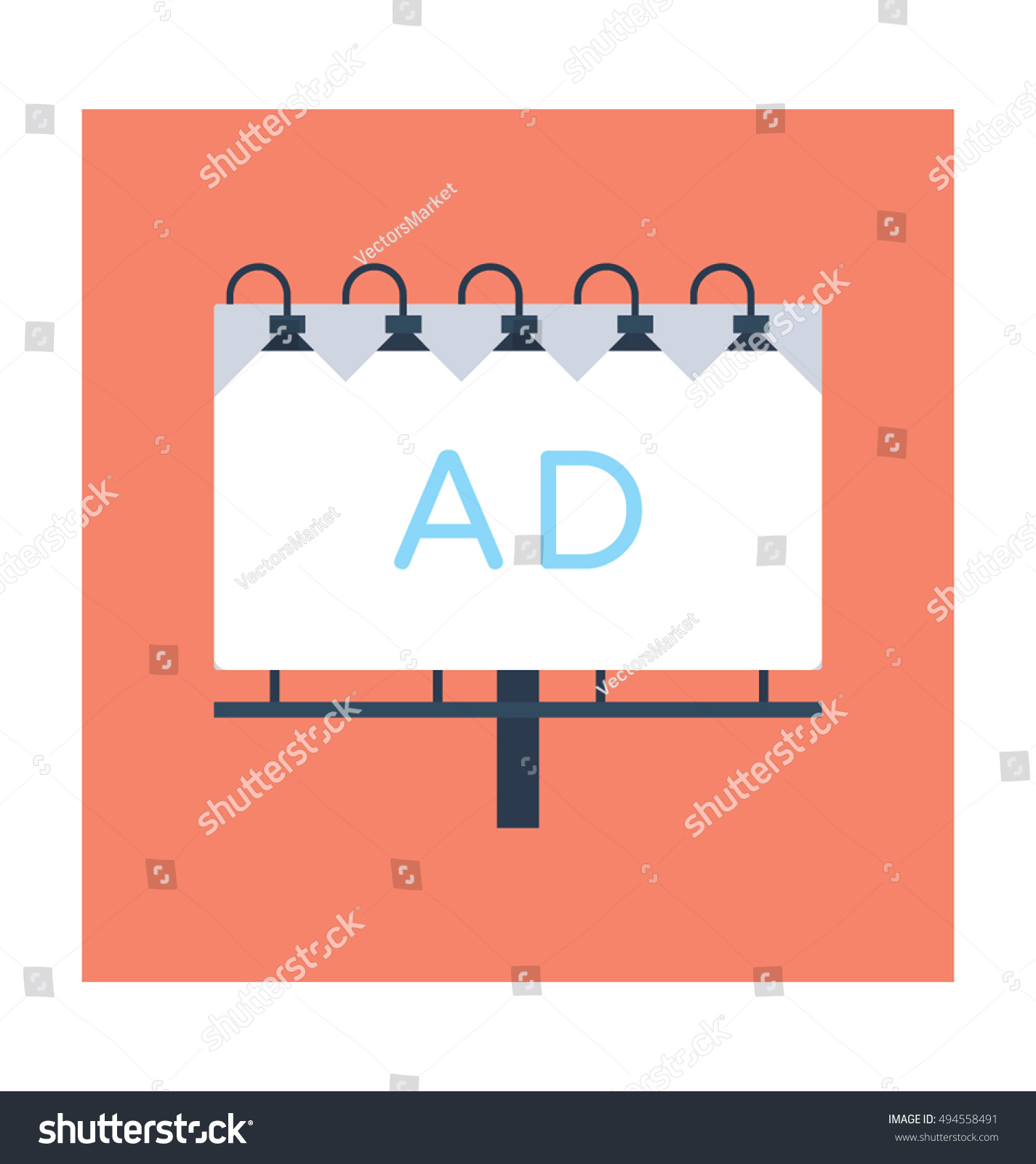 Ad Board Vector Icon Stock Vector (Royalty Free) 494558491 | Shutterstock