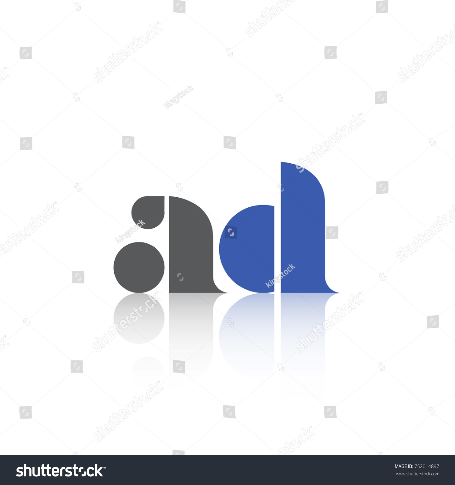 Ad Lettering Logo Vector Isolated On Stock Vector (Royalty Free) 752014897