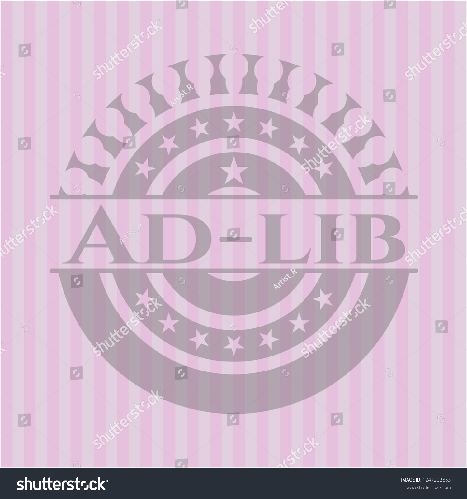Adlib Pink Emblem Retro Stock Vector (Royalty Free) 1247202853 ...
