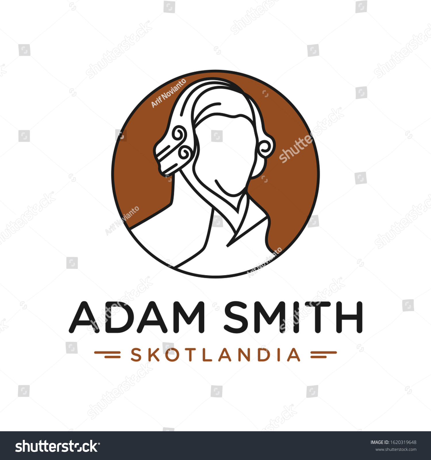 Adam Smith Head Logo Design: เวกเตอร์สต็อก (ปลอดค่าลิขสิทธิ์ ...