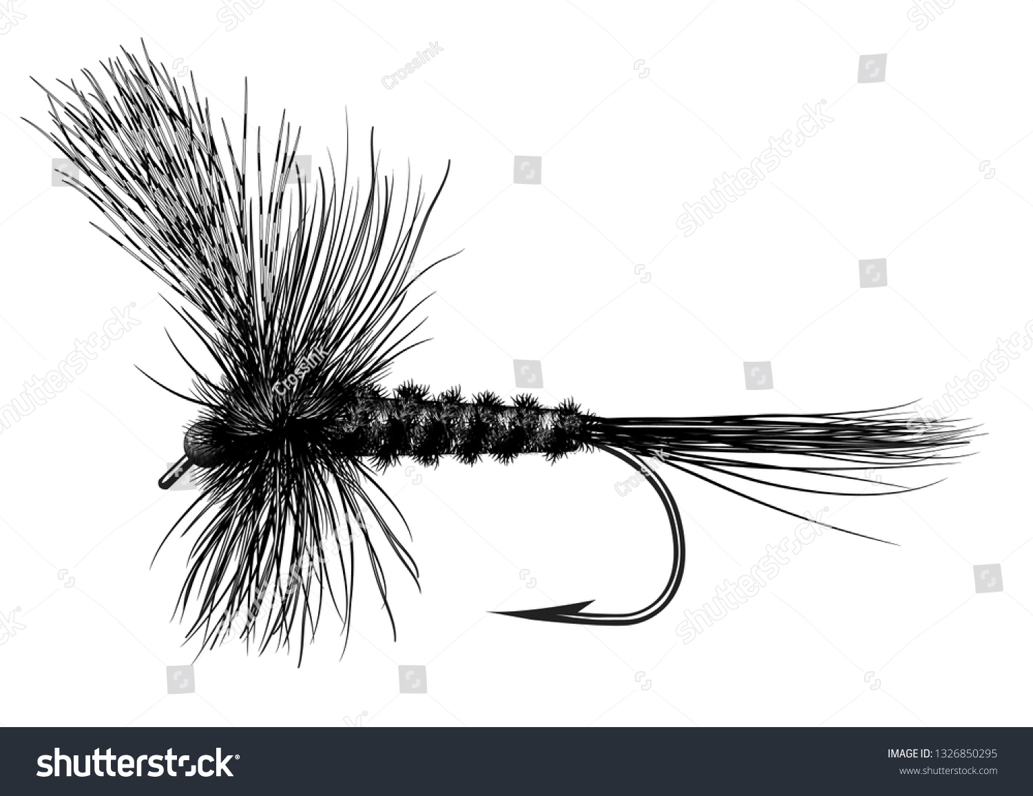 Adams Tied Fly Stock Vector (Royalty Free) 1326850295 | Shutterstock