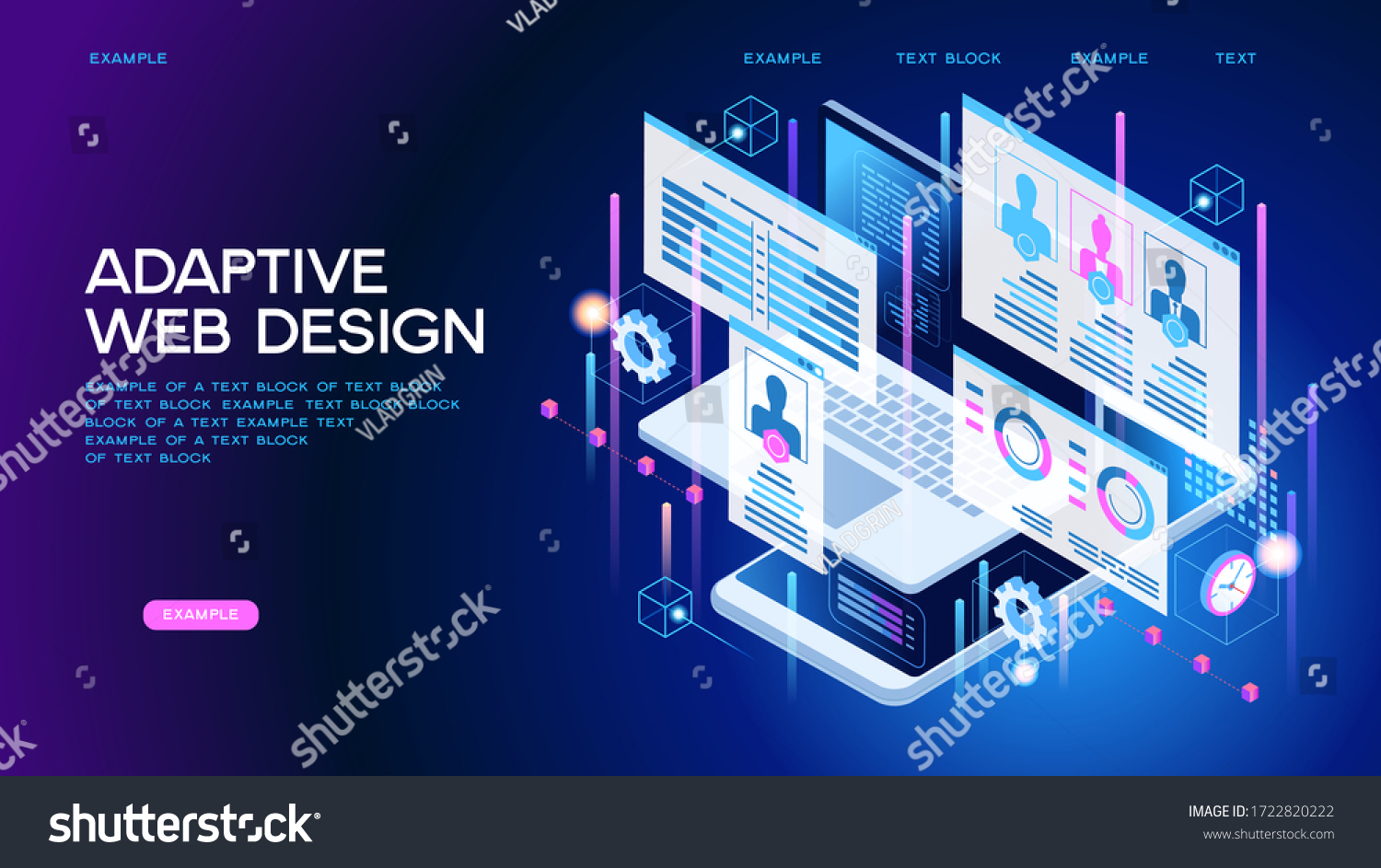 Adaptive Interface Design Developers Use Software Stock Vector Royalty Free 1722820222