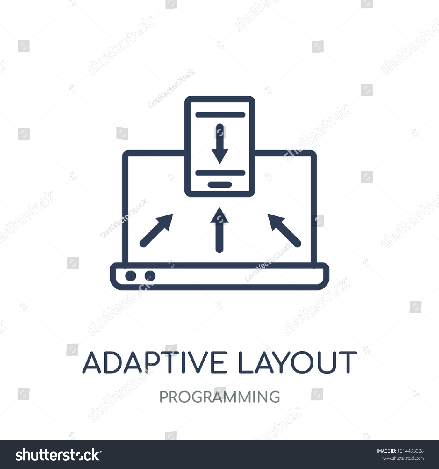 Adaptive Layout Icon Adaptive Layout Linear Stock Vector (Royalty Free ...