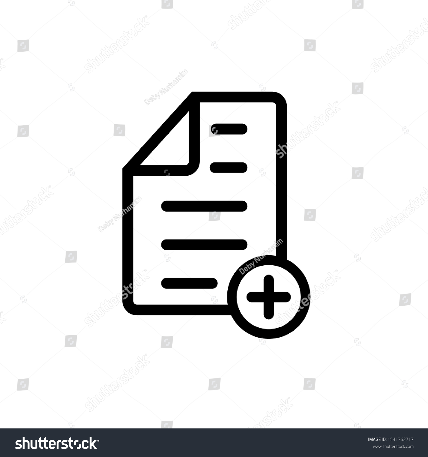 Add Icon Vector Add File Symbol Stock Vector (Royalty Free) 1541762717 ...