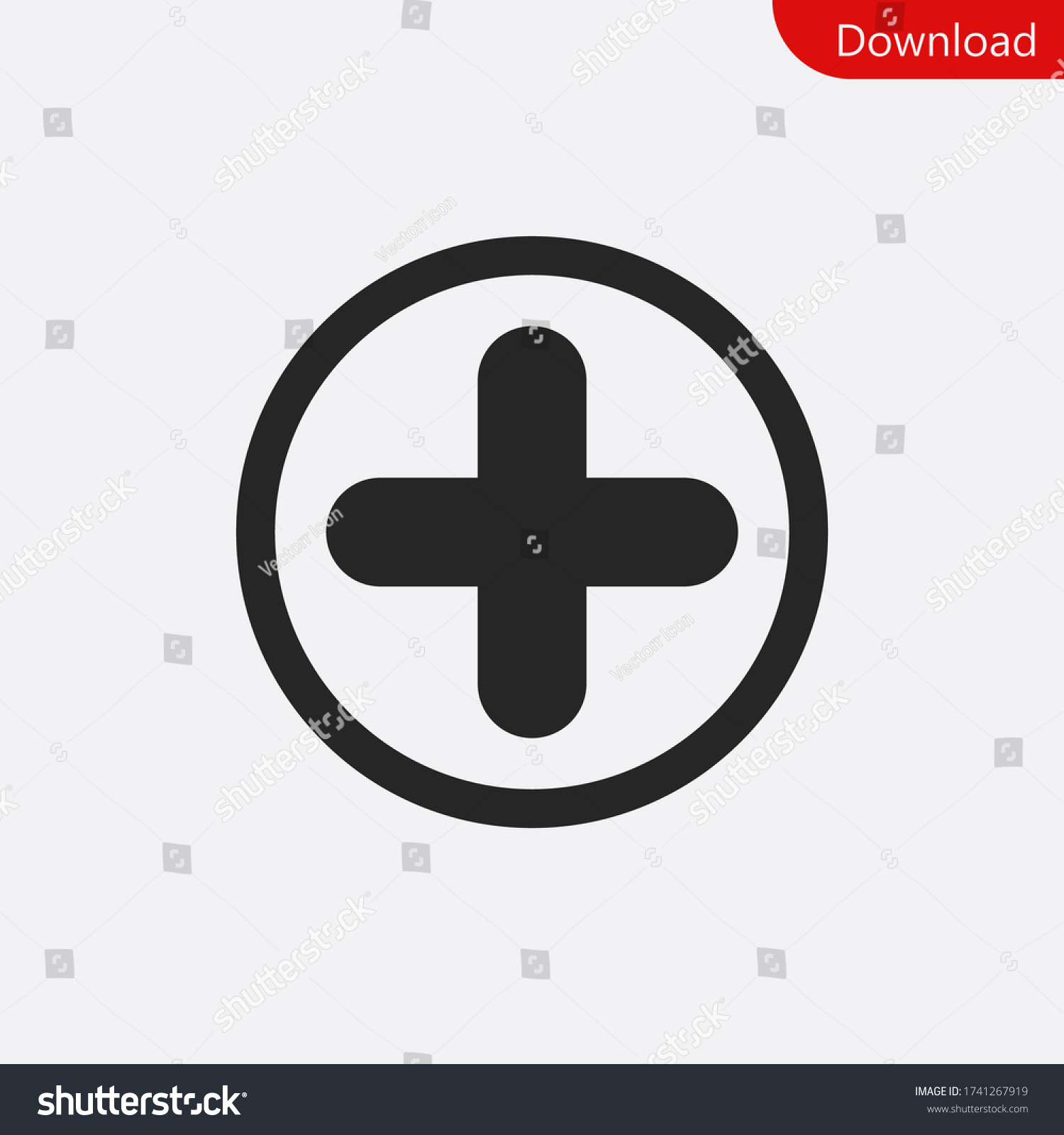 Add Icon Vector Plus Sign White Stock Vector (Royalty Free) 1741267919 ...