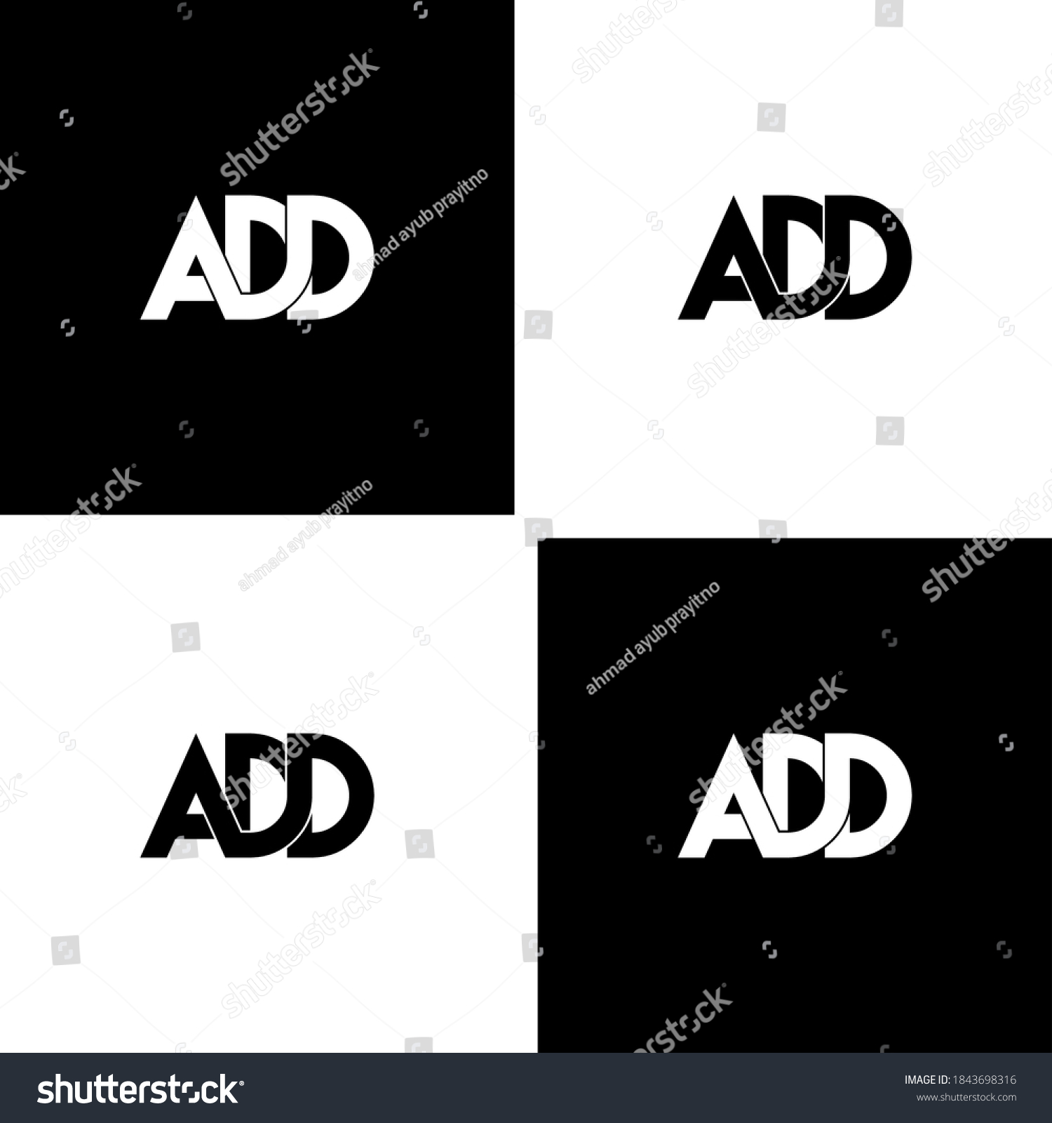 Add Letter Original Monogram Logo Design Stock Vector (Royalty Free ...