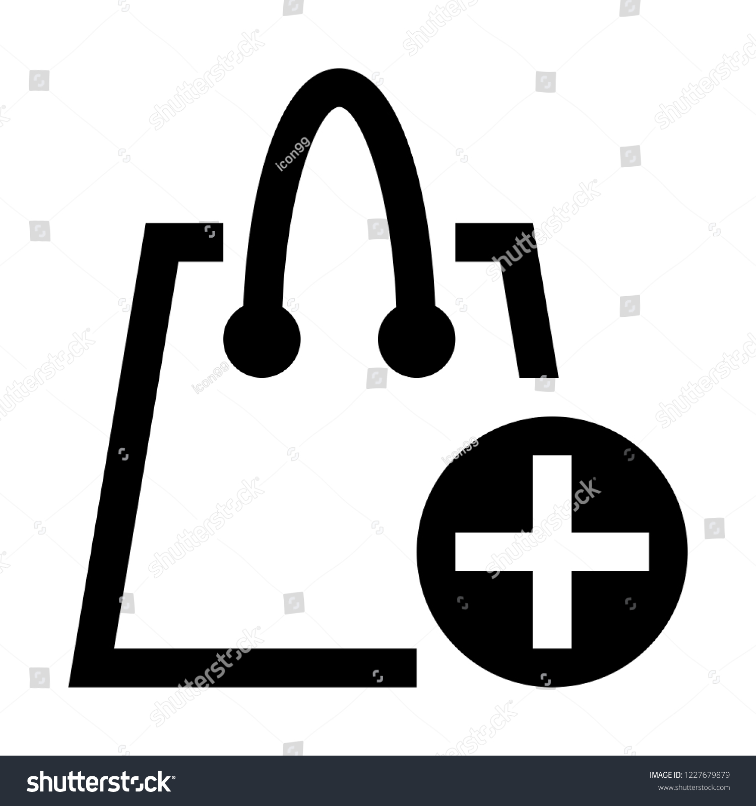 Add Bag Stock Vector (Royalty Free) 1227679879 | Shutterstock