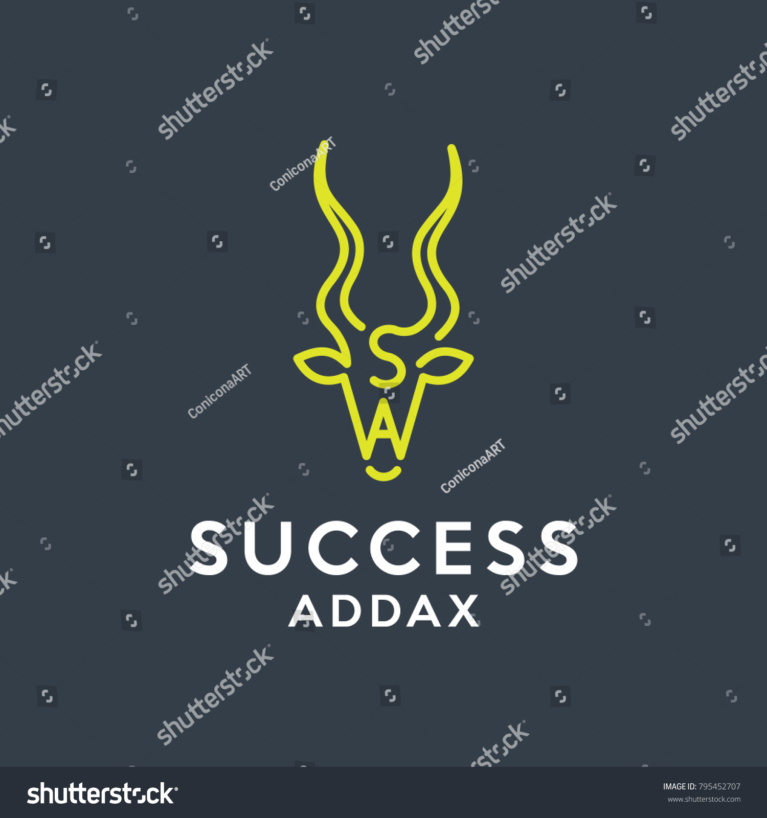 Addax Success Logo Stock Vector (Royalty Free) 795452707