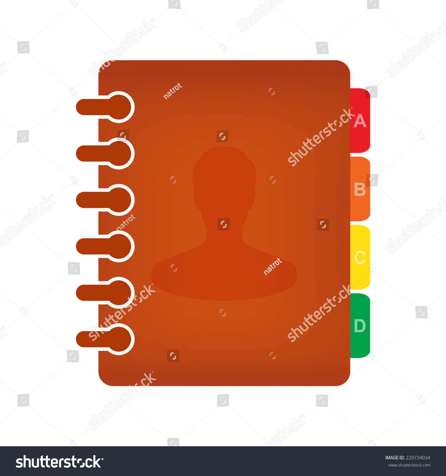 Address Book Isolated On White Background Stock Vector (Royalty Free ...
