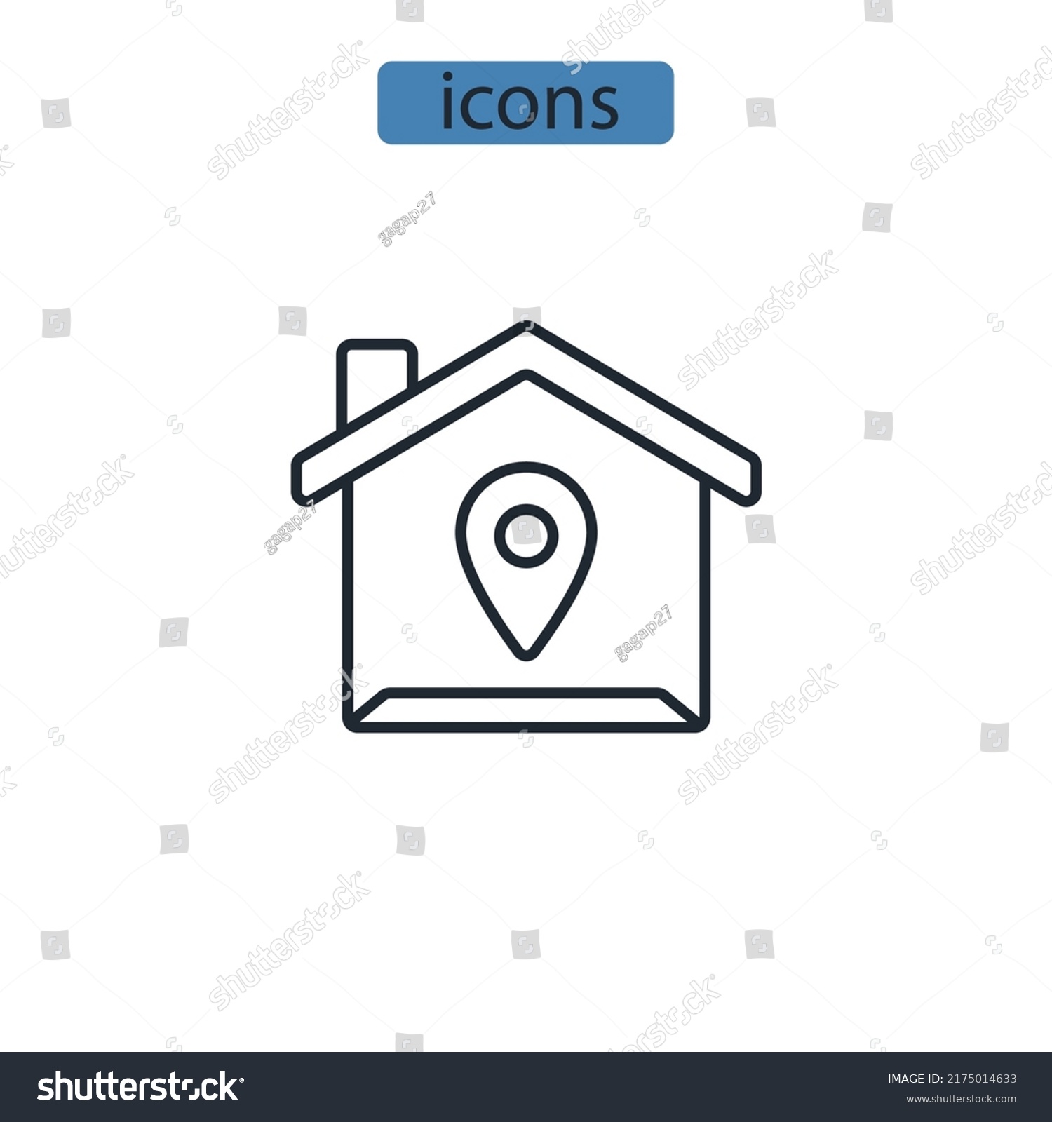 Address Icons Symbol Vector Elements Infographic Stock Vector (Royalty ...