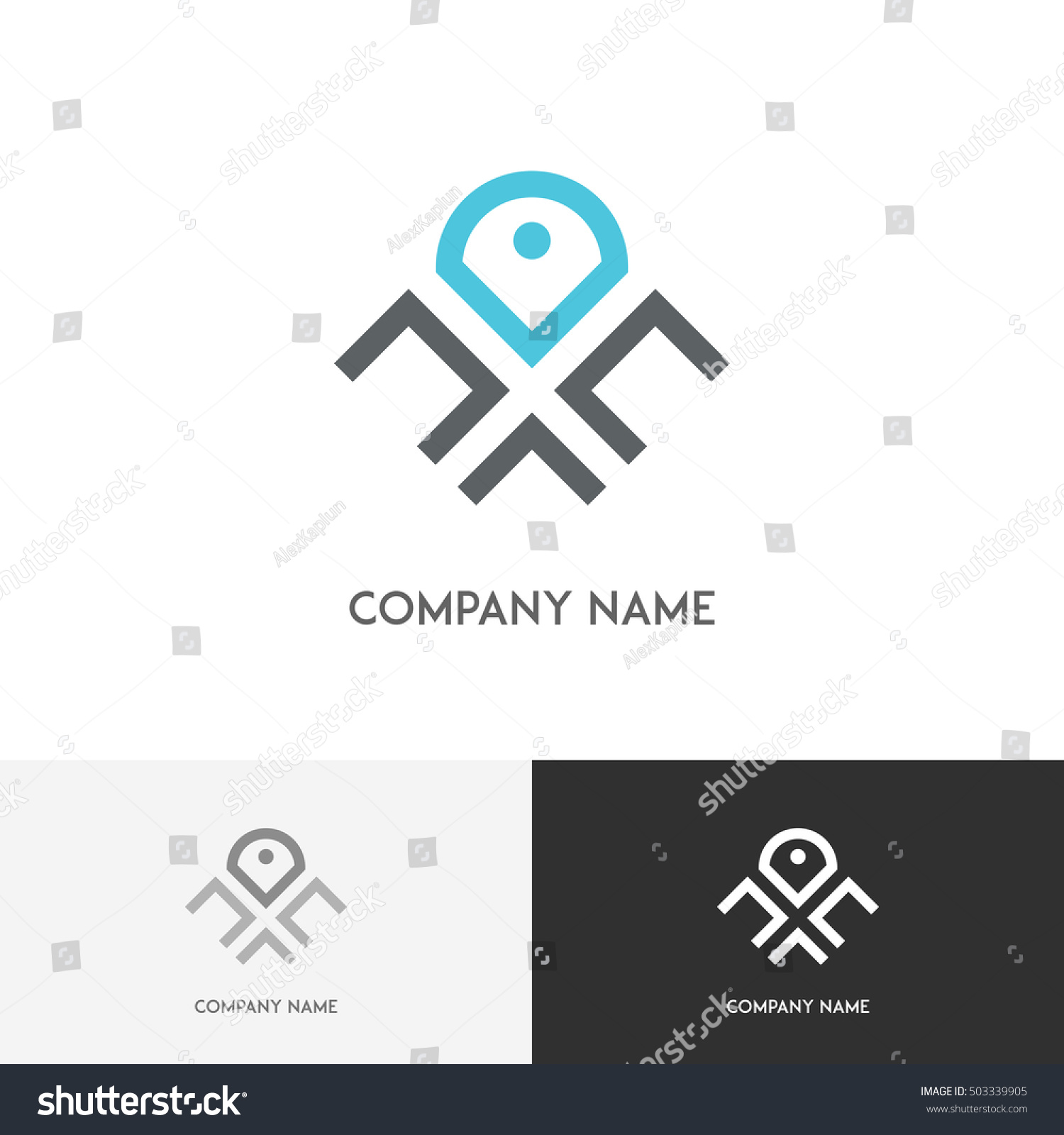 Address Mark Logo Pointer On Map: vector de stock (libre de regalías ...