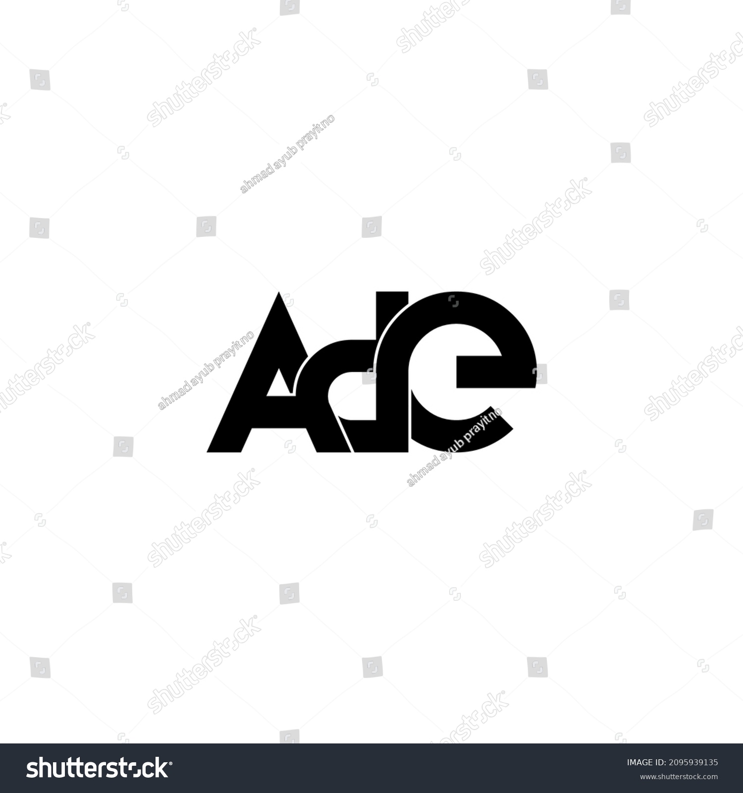 Ade Letter Initial Monogram Logo Design Stock Vector (Royalty Free ...
