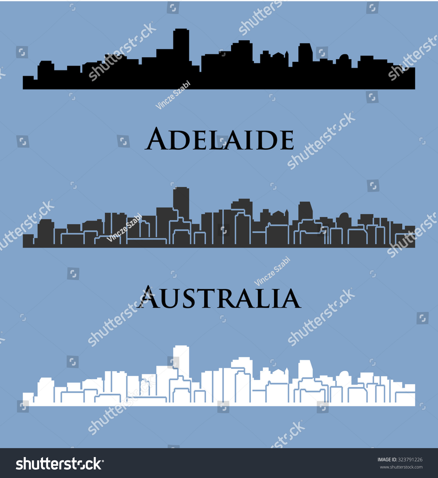 Adelaide Australia Stock Vector (Royalty Free) 323791226 | Shutterstock