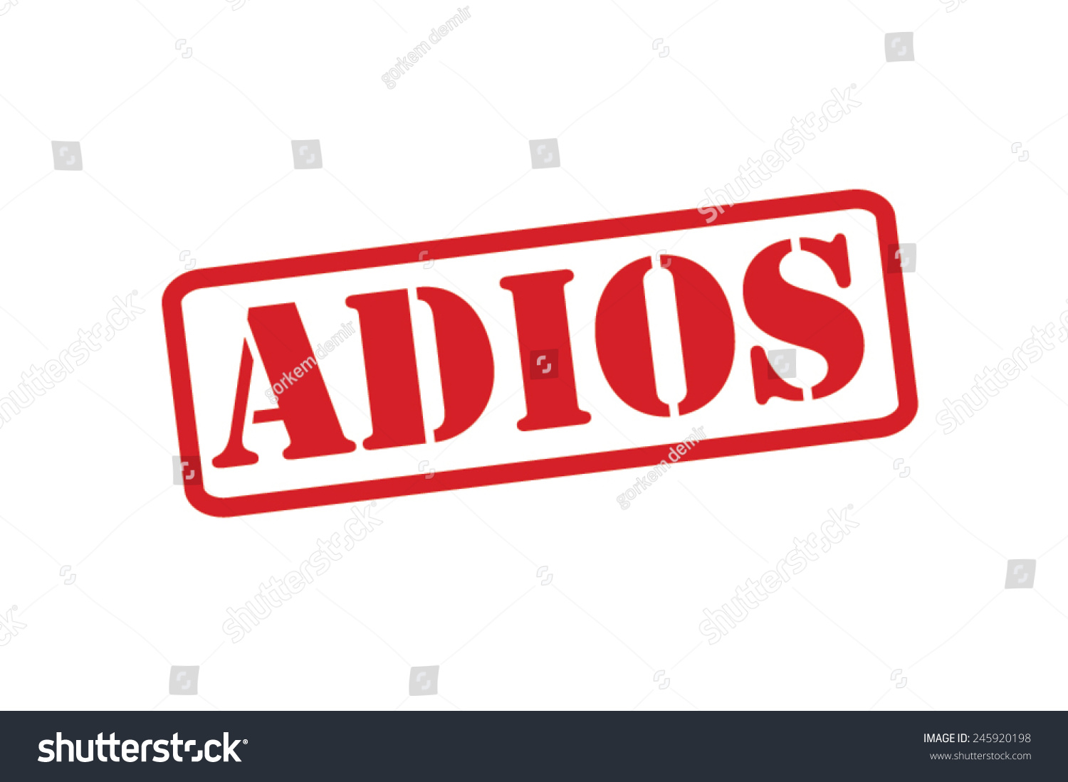 Adios Red Rubber Stamp Vector Over Stock Vector (Royalty Free) 245920198