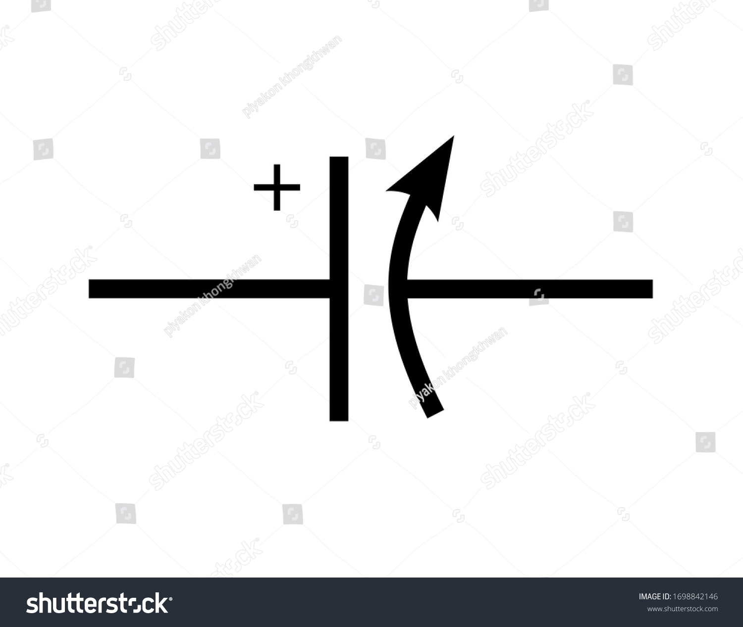 Adjustable Capacitor Symbol Icon Capacitor Stock Vector (Royalty Free ...
