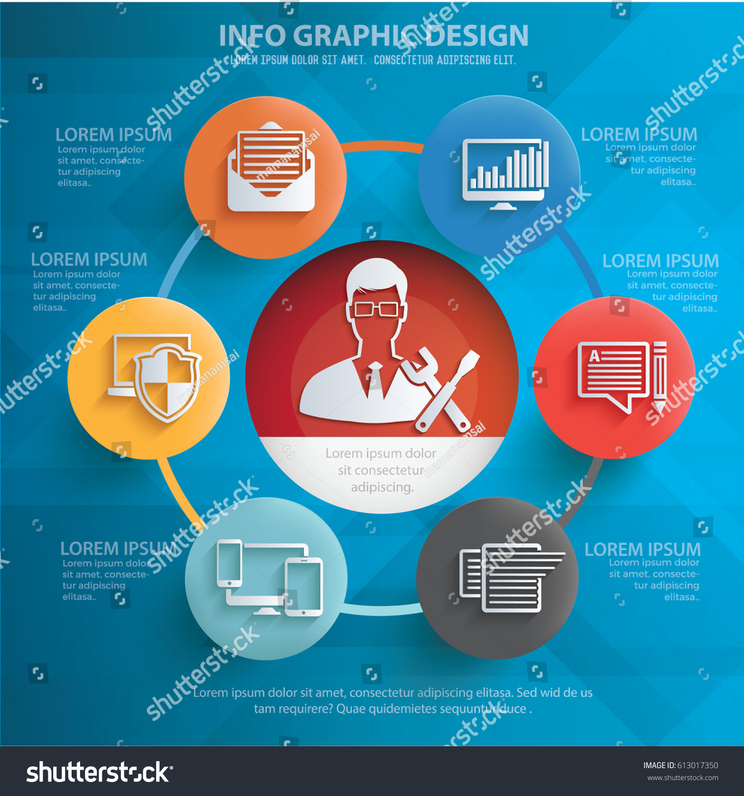 Admin Development Info Graphic Concept Designclean Stock Vector ...