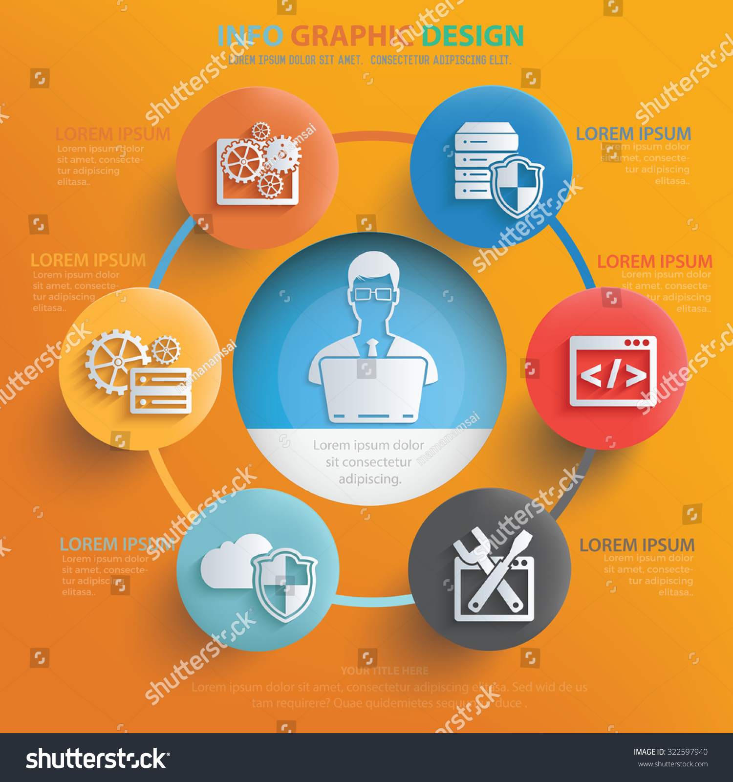 Admin Network Info Graphic Design On 库存矢量图（免版税）322597940 | Shutterstock