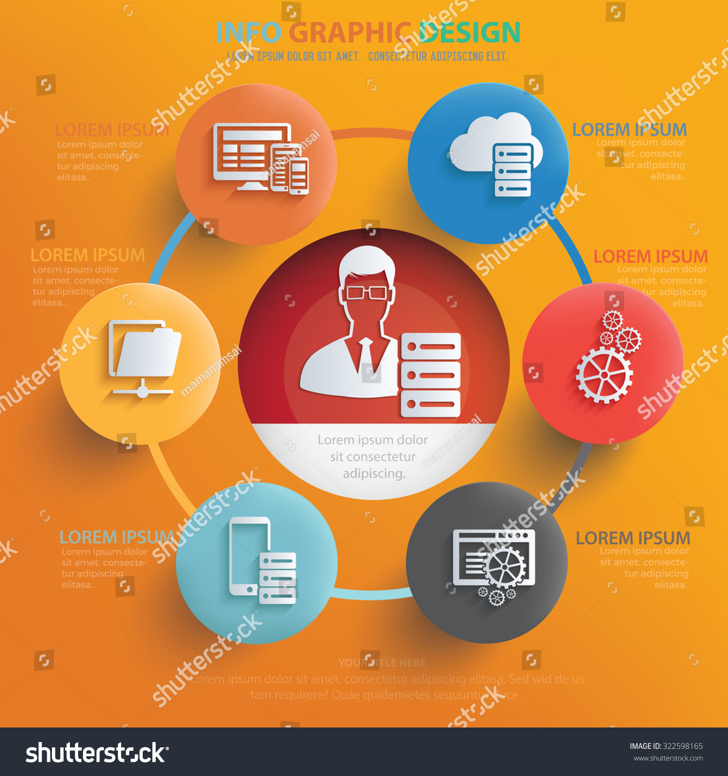 Admin Network Info Graphic Design On Stock Vector (Royalty Free) 322598165
