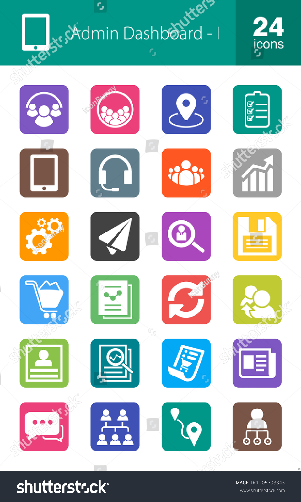 Admin Dashboard Filled Round Corner Icons Stock Vector (Royalty Free ...