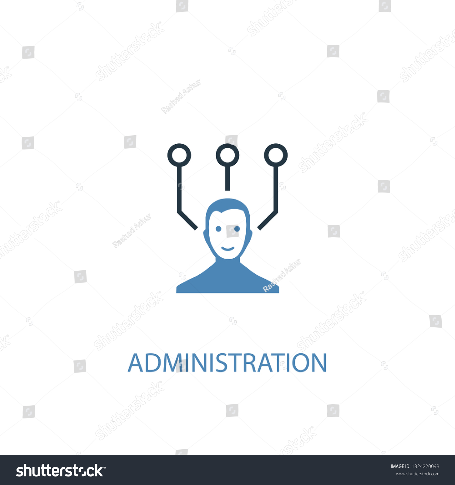 Administration Concept 2 Colored Icon Simple Stock Vector (Royalty Free ...