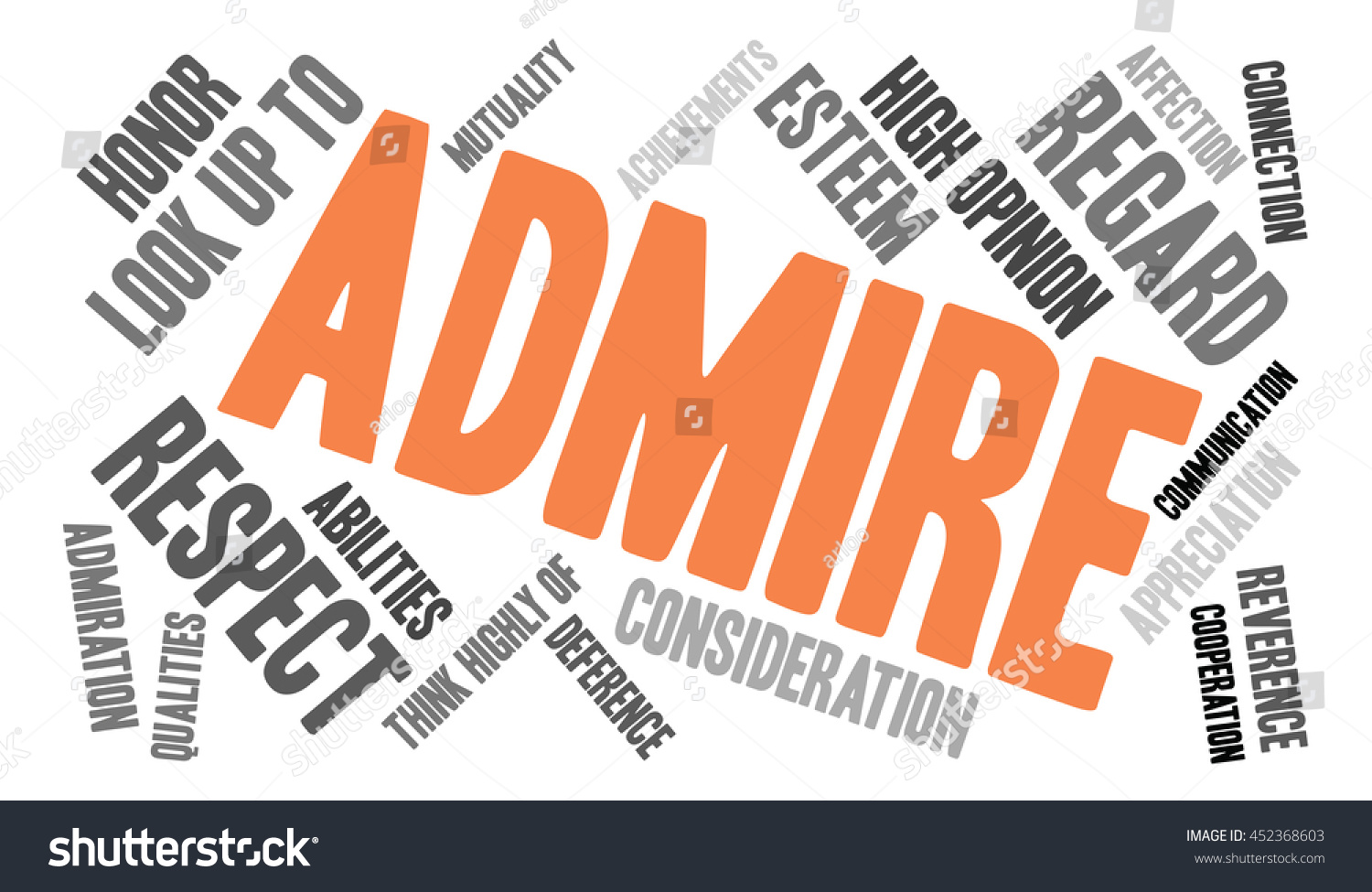 Admire Word Cloud On White Background Stock Vector (Royalty Free ...