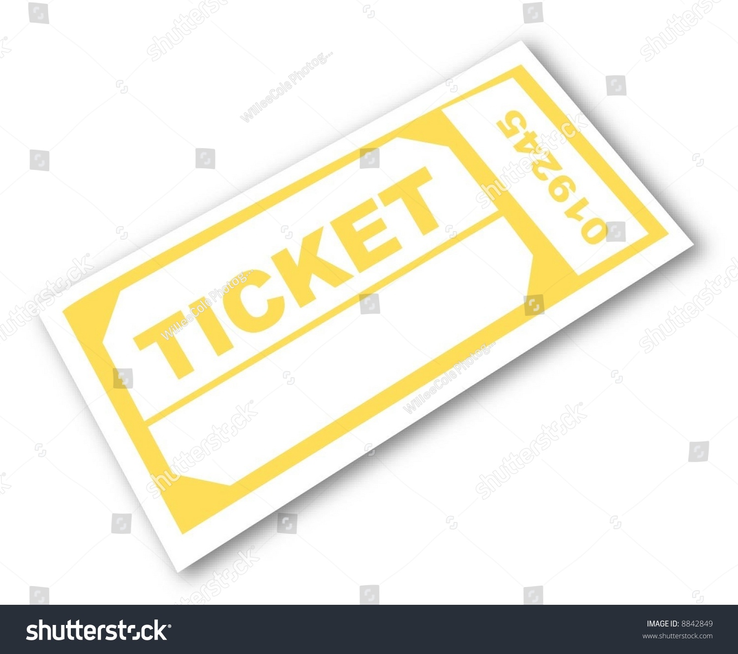 Admission Ticket Isolated Room Copyspace Vector Stock Vector (Royalty ...